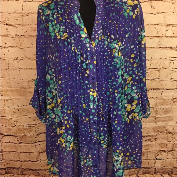 Apt. 9 | Tops | Apt 9 Womens Blouse Floral Button Down Longsleeve ...